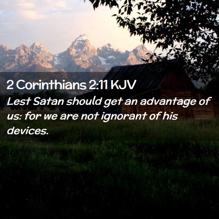 2 Corinthians 2:11 KJV Bible Verse Images