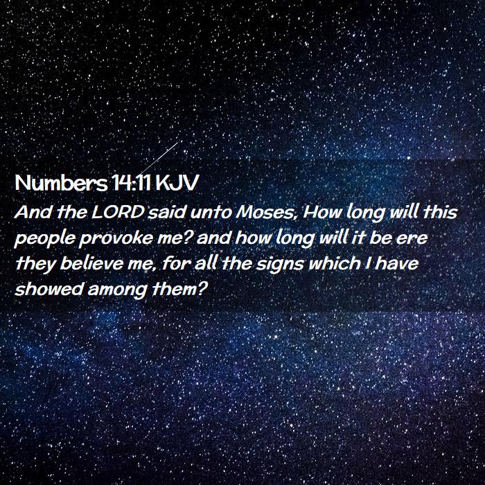 Numbers 14 11 KJV Bible Verse Images