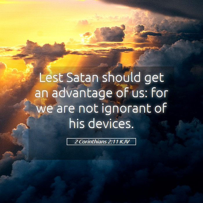 2 Corinthians 2:11 KJV Bible Verse Images